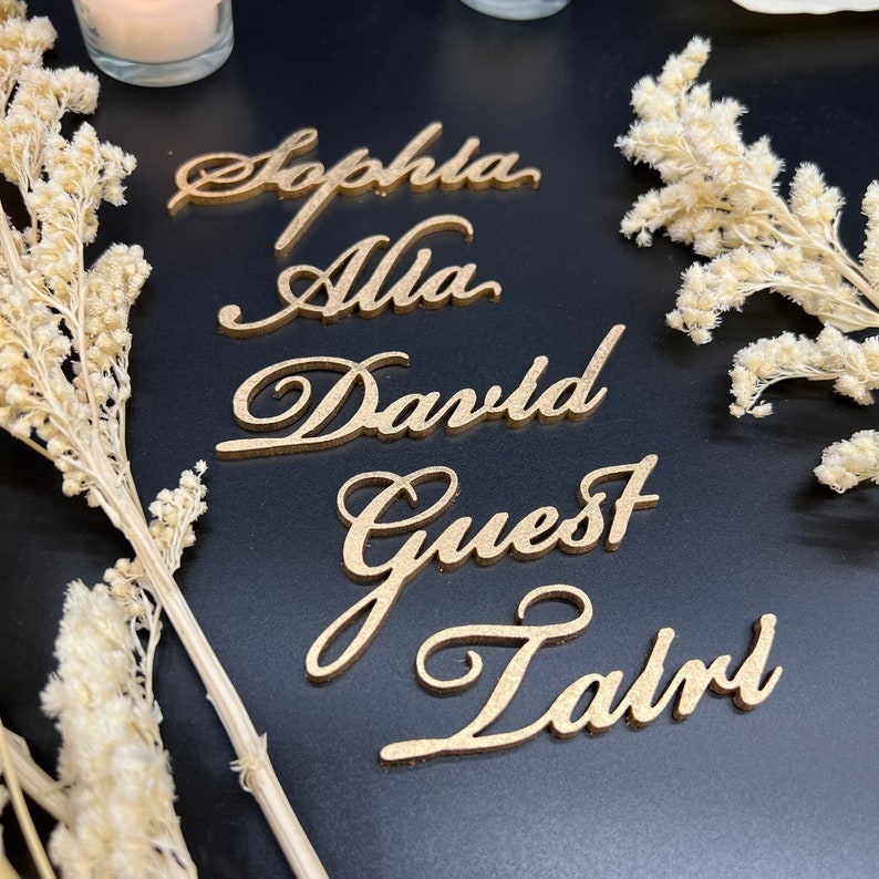 Personalized Birthday Name Tags Custom Wood Namescustom - Etsy