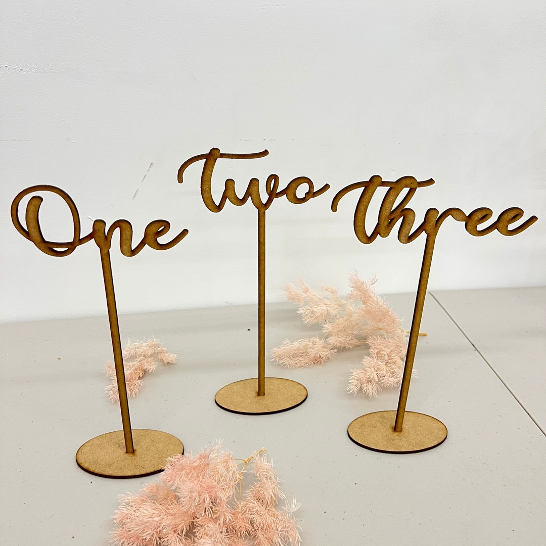 Table Numbers, Wedding Table Numbers, Rustic Wedding Decoration, Gold ...