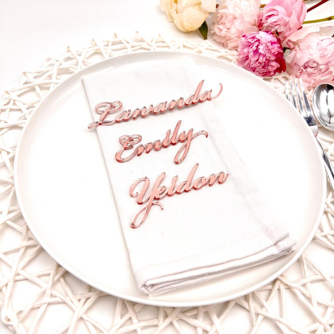 Acrylic Wedding Name Tags, Acrylic Birthday Name Tags, Custom Wood ...