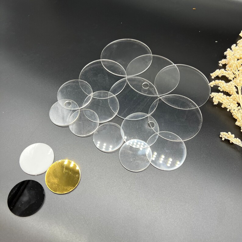 Acrylic Circle Disc Shapes Custom Size With Holes or Without - Etsy