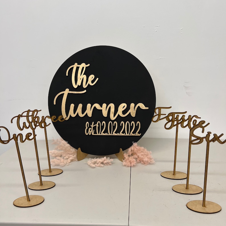 Round Wedding Sign Wood 3D Wedding Sign Mr&mrs Sign Wedding | Etsy