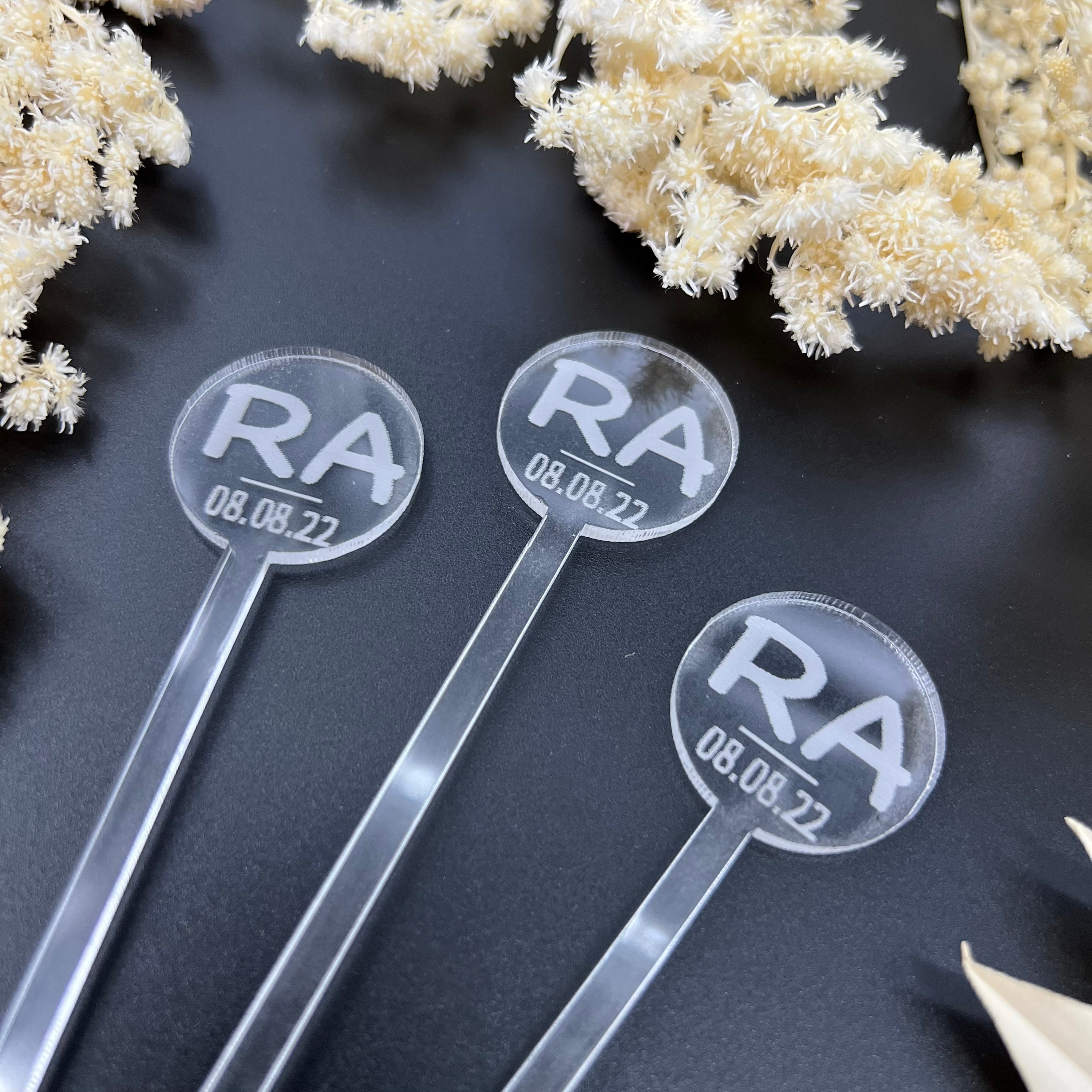 Personalized Acrylic Stirrers, Custom Drink Stirrer for Wedding and ...