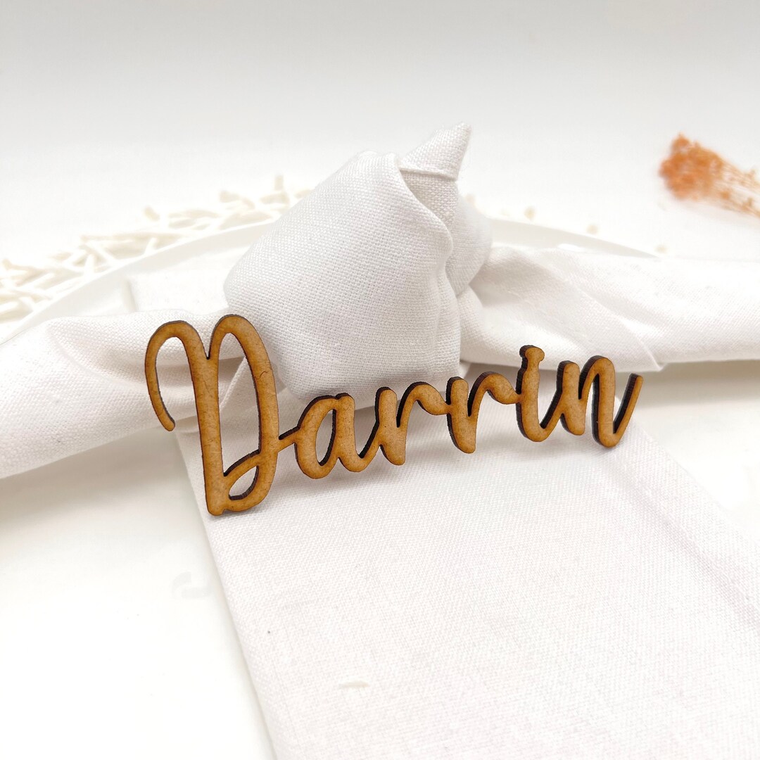 Wedding Custom Names, Wooden Table Name Tags,personalized Place Card ...