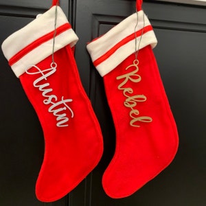 Christmas Name Tag, Personalized Stocking Tag, Custom Name Stocking Tag ...