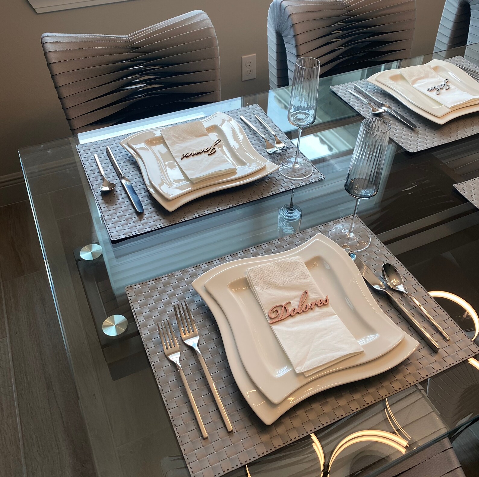 Acrylic Wedding Place Card Signs Wood Table Setting | Etsy