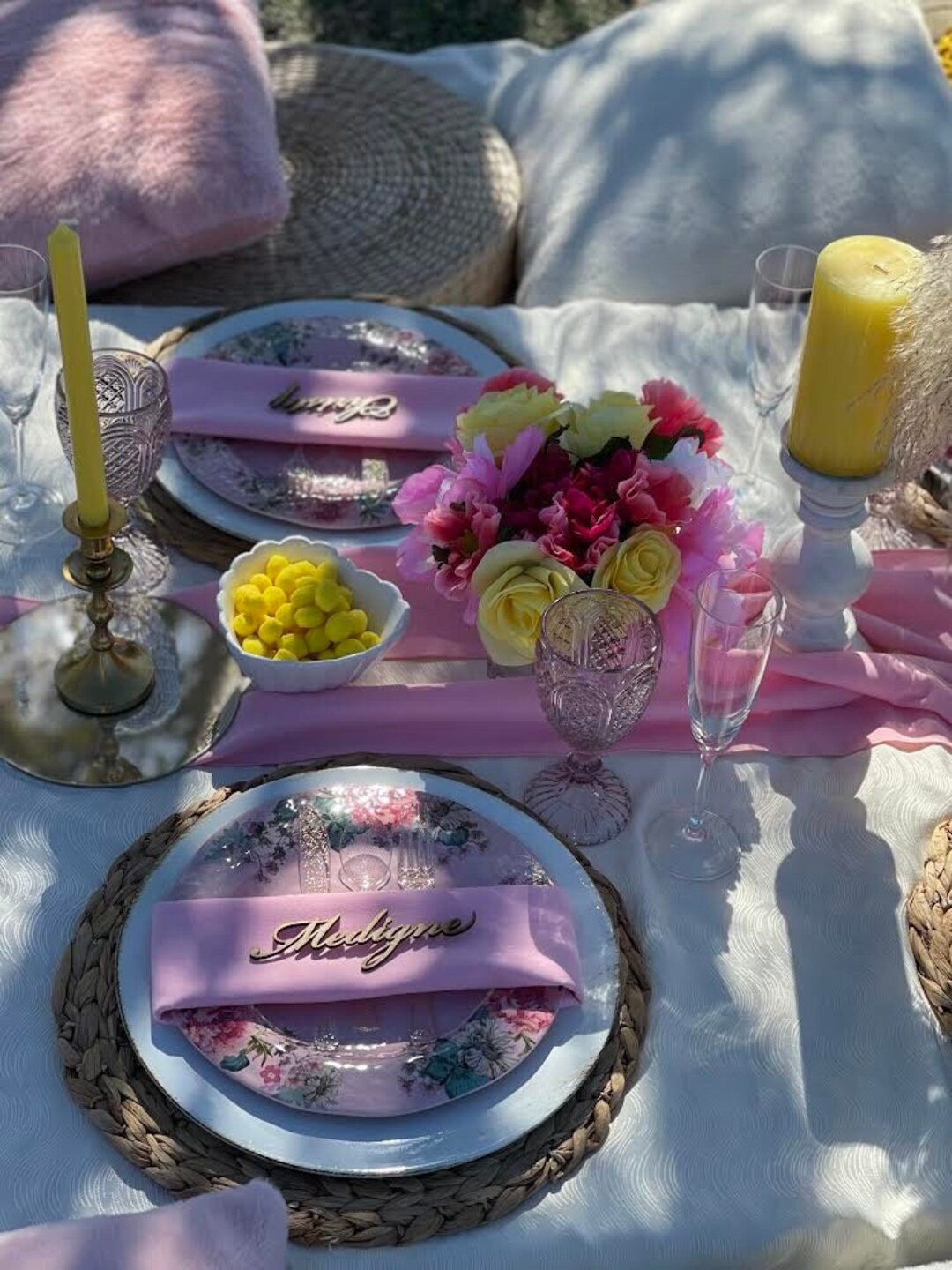 Birthday Place Cards, Wood Table Setting Names, Personalized Laser Cut ...