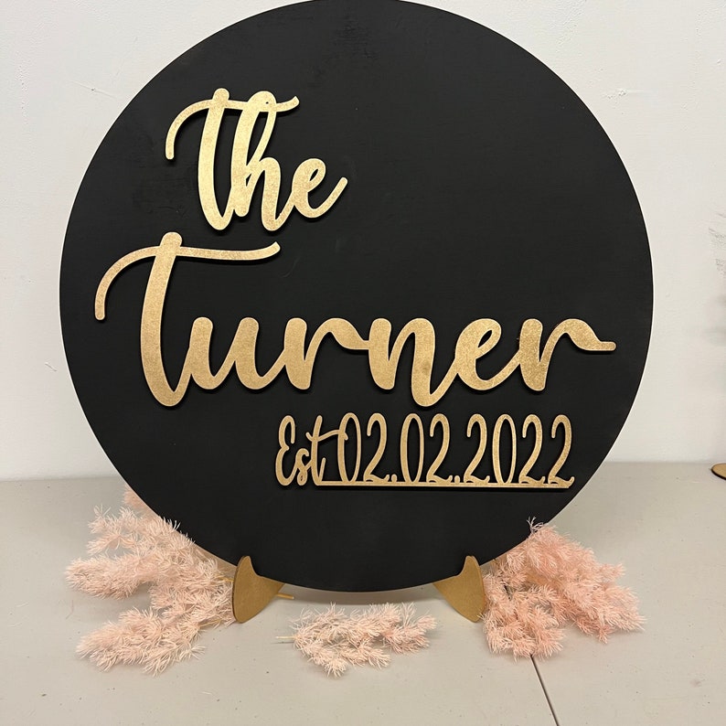 Round Wedding Sign Wood 3D Wedding Sign Mr&mrs Sign Wedding | Etsy