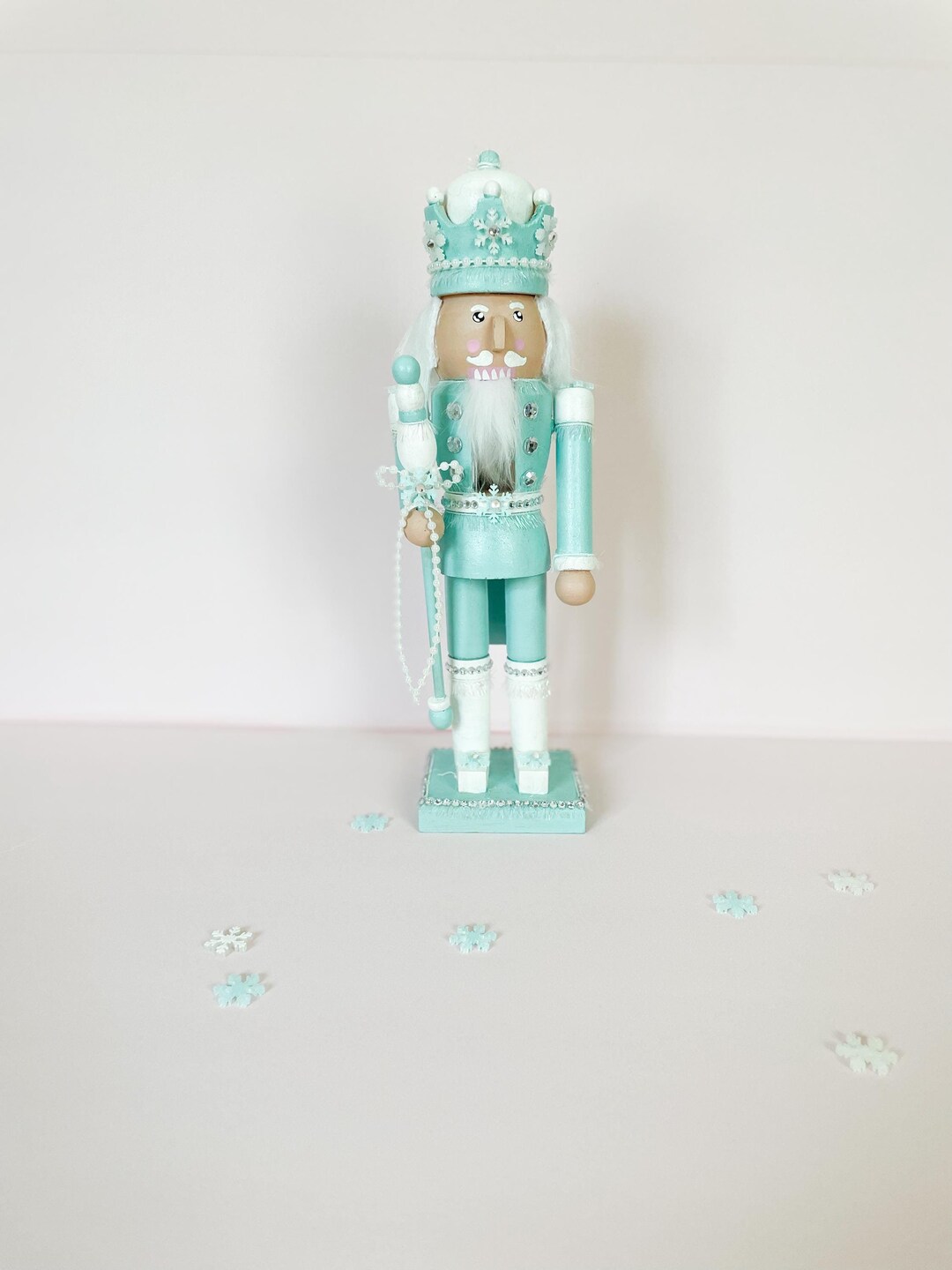 Icy Blue Snowflake Nutcracker - Etsy