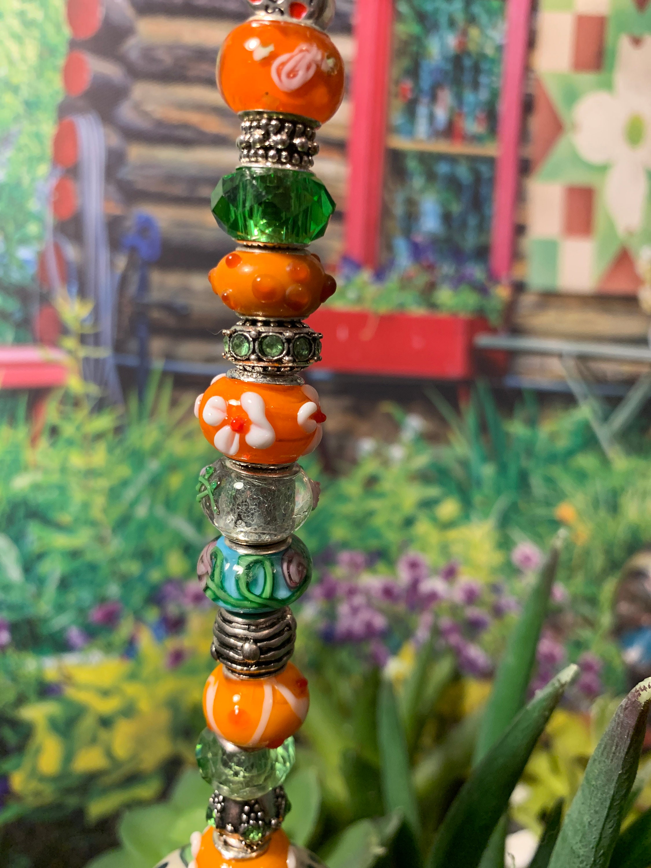 18 Unique Whimsical Beaded Wands With Colorful Knobs & Hose Valves ...