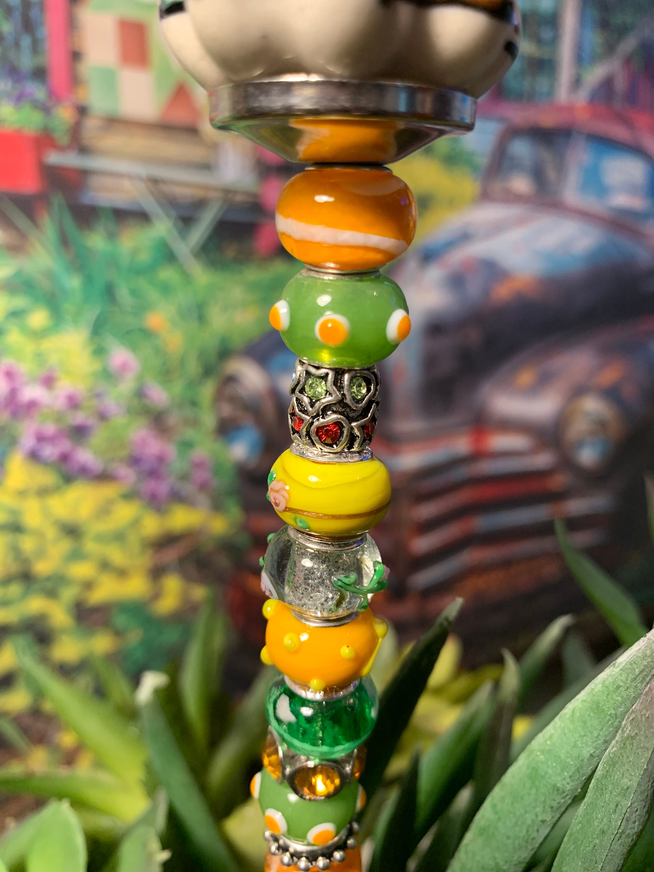 18 Unique Whimsical Beaded Wand With Colorful Knobs & Hose Valves ...