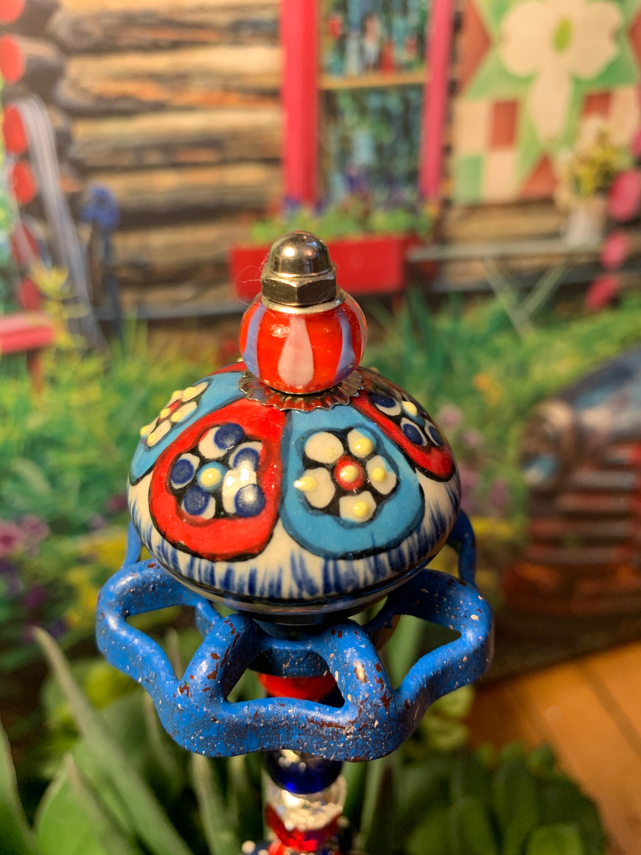 Unique Whimsical Beaded Wands With 11-12” Knob Top/colorful Knobs ...