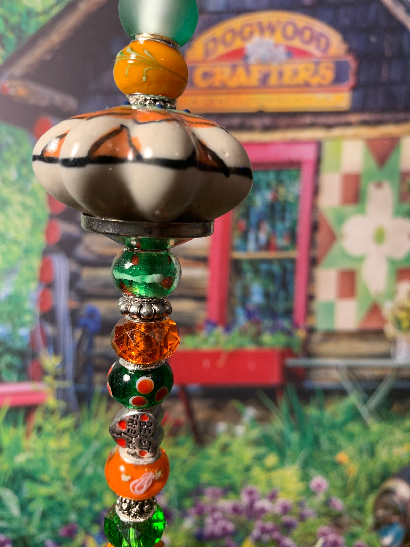 18” Unique Whimsical Beaded Wands With Colorful Knobs & Hose Valves ...