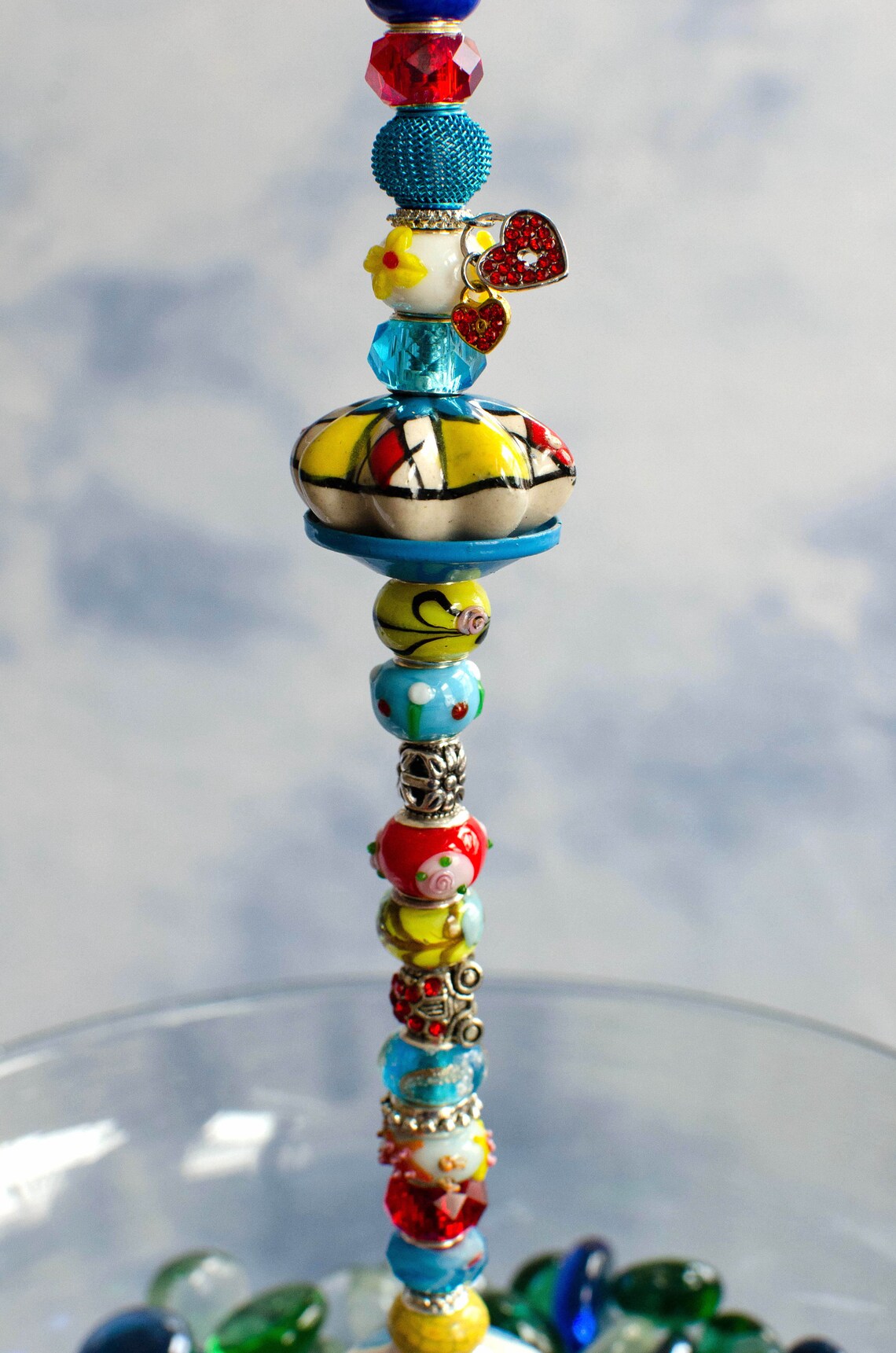 18 Unique Whimsical Beaded Garden Wands With Colorful Knobs & - Etsy