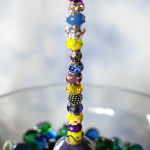 18” Unique Whimsical Beaded Garden Wands With Colorful Knobs & Hose ...