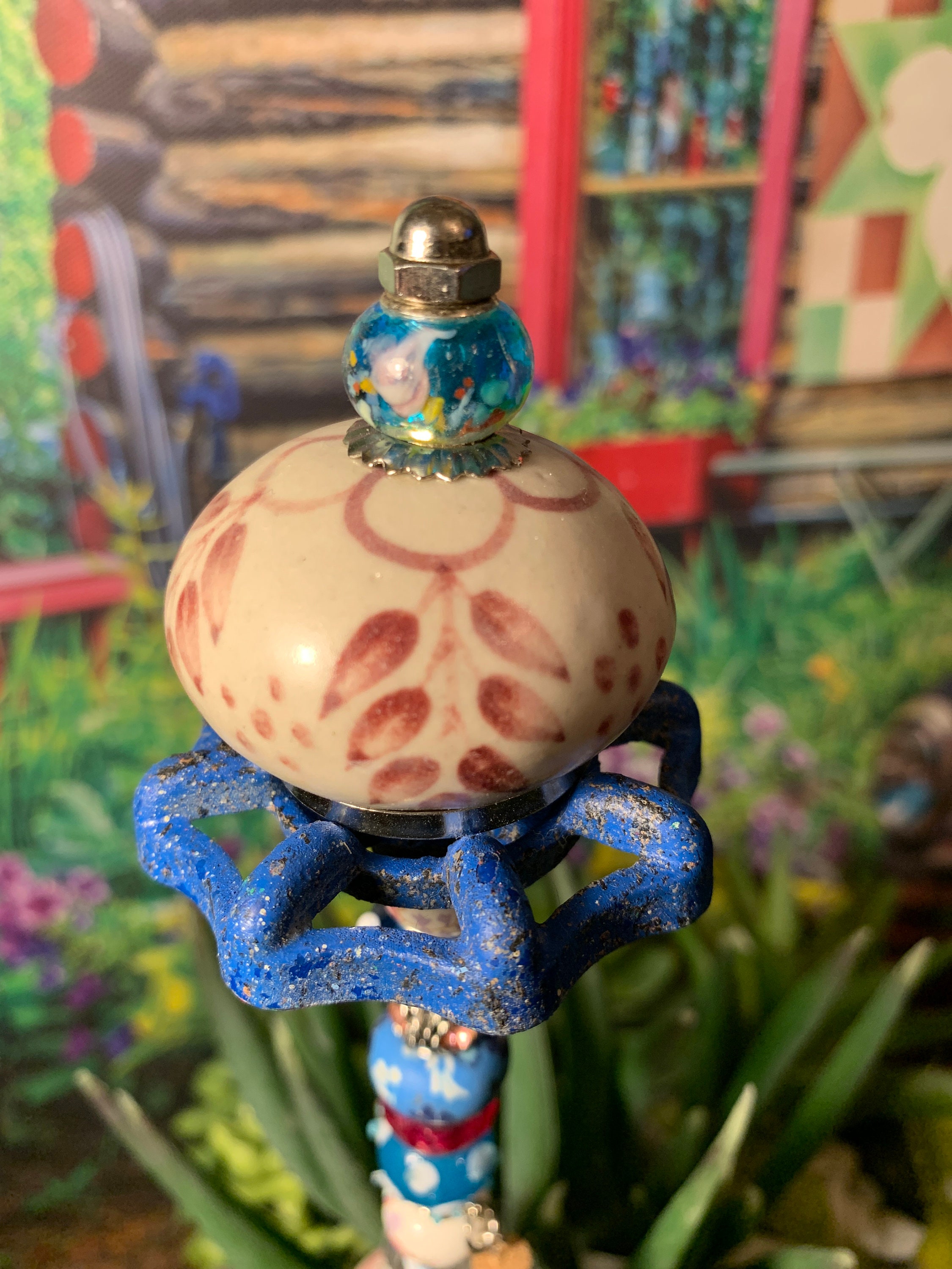 Unique Whimsical Beaded Wands With 11-12 Knob Top/colorful Knobs & Hose ...