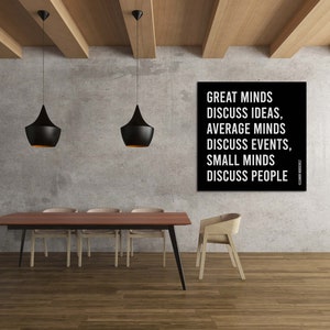 Inspirational Quote by Eleanor Roosevelt, Great Minds Discuss Ideas ...
