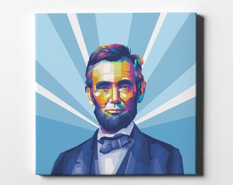 Abraham Lincoln Portrait, Matte Stretched Wall Art, Historical Decor ...