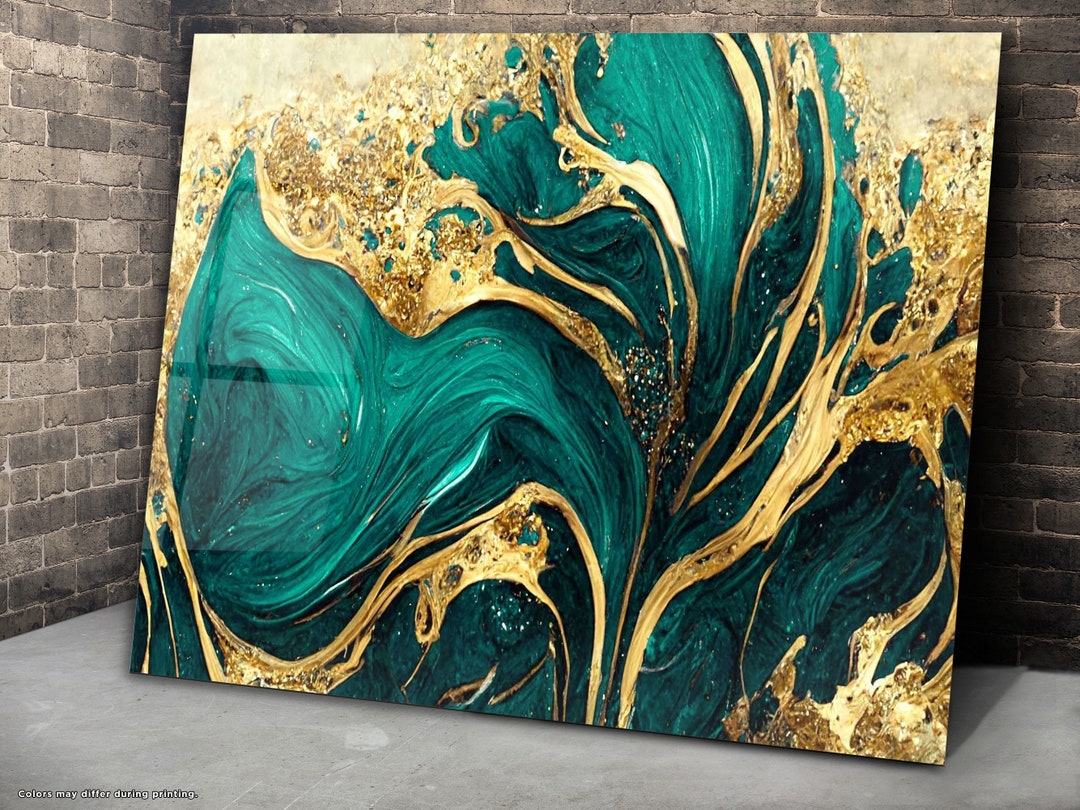 Abstract Glass Wall Art, Stained Glass Art, Marble Pattern Art ...