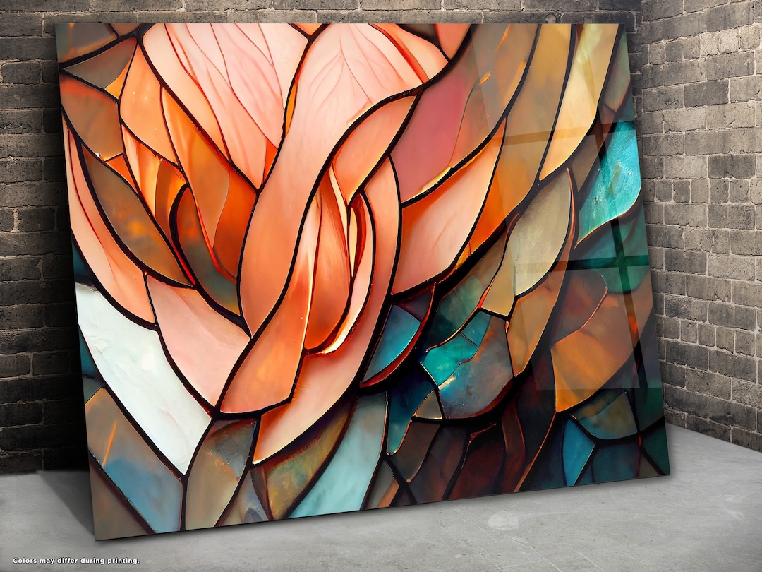 Stained Glass Wall Art,stained Glass Painting, Large Glass Wall Art ...
