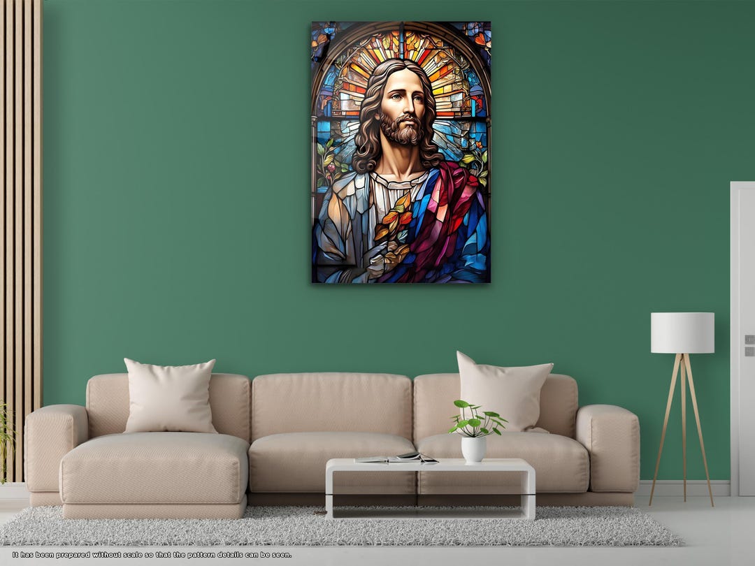 Jesus Christ Art, Jesus Glass Wall Art,stained Window Glass,religious ...