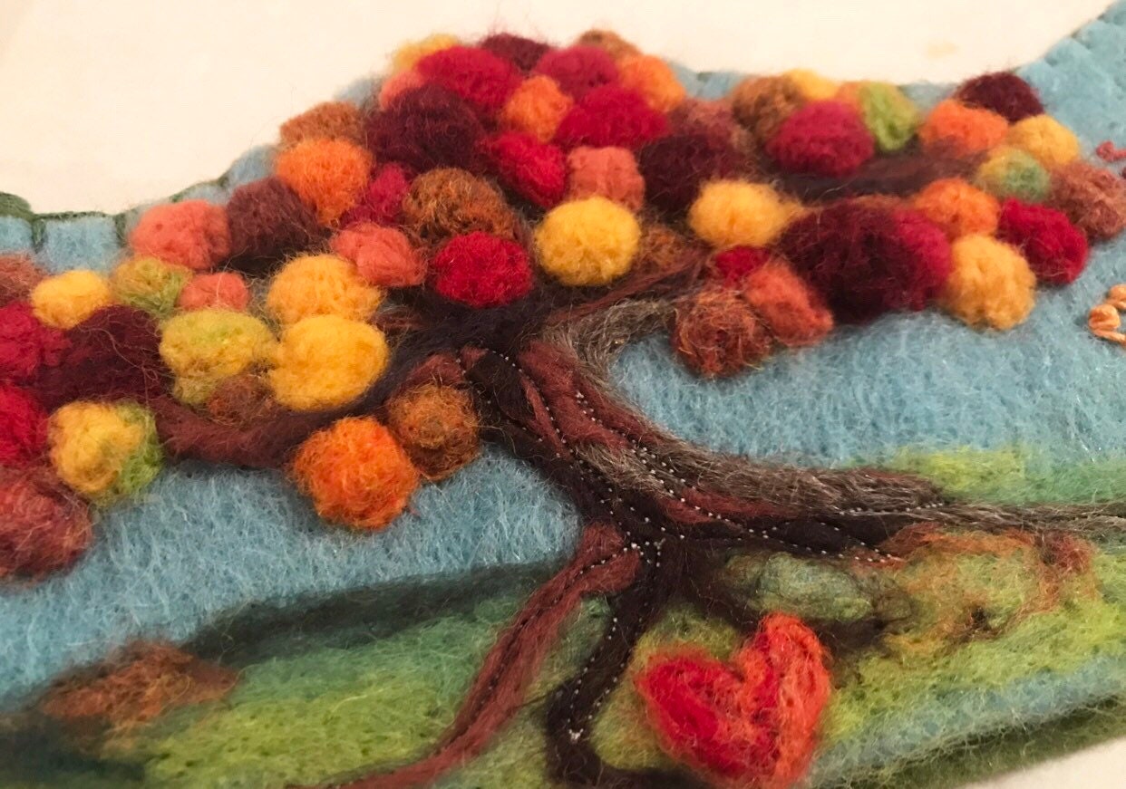 Seasonal Love Tree Needle Felted Birthday Waldorf Wool Crown L | Etsy