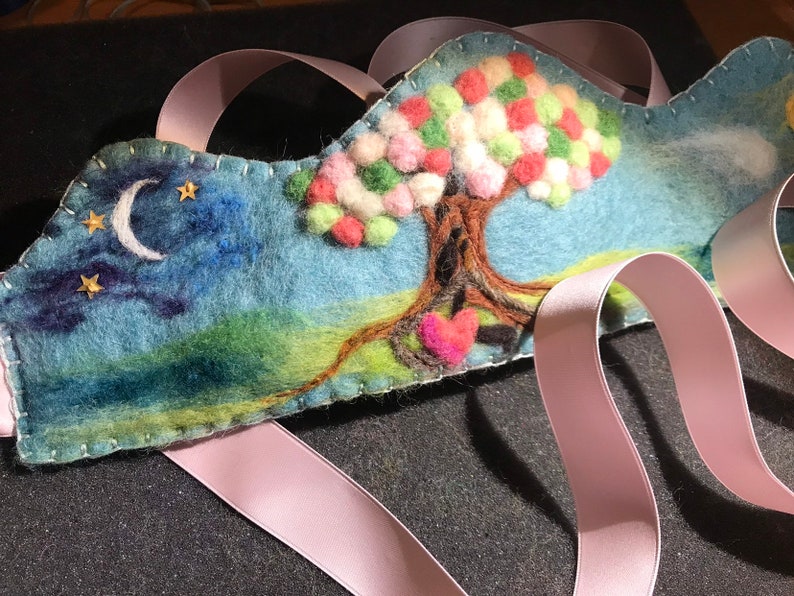 Seasonal Love Tree Needle Felted Birthday Waldorf Wool Crown l | Etsy