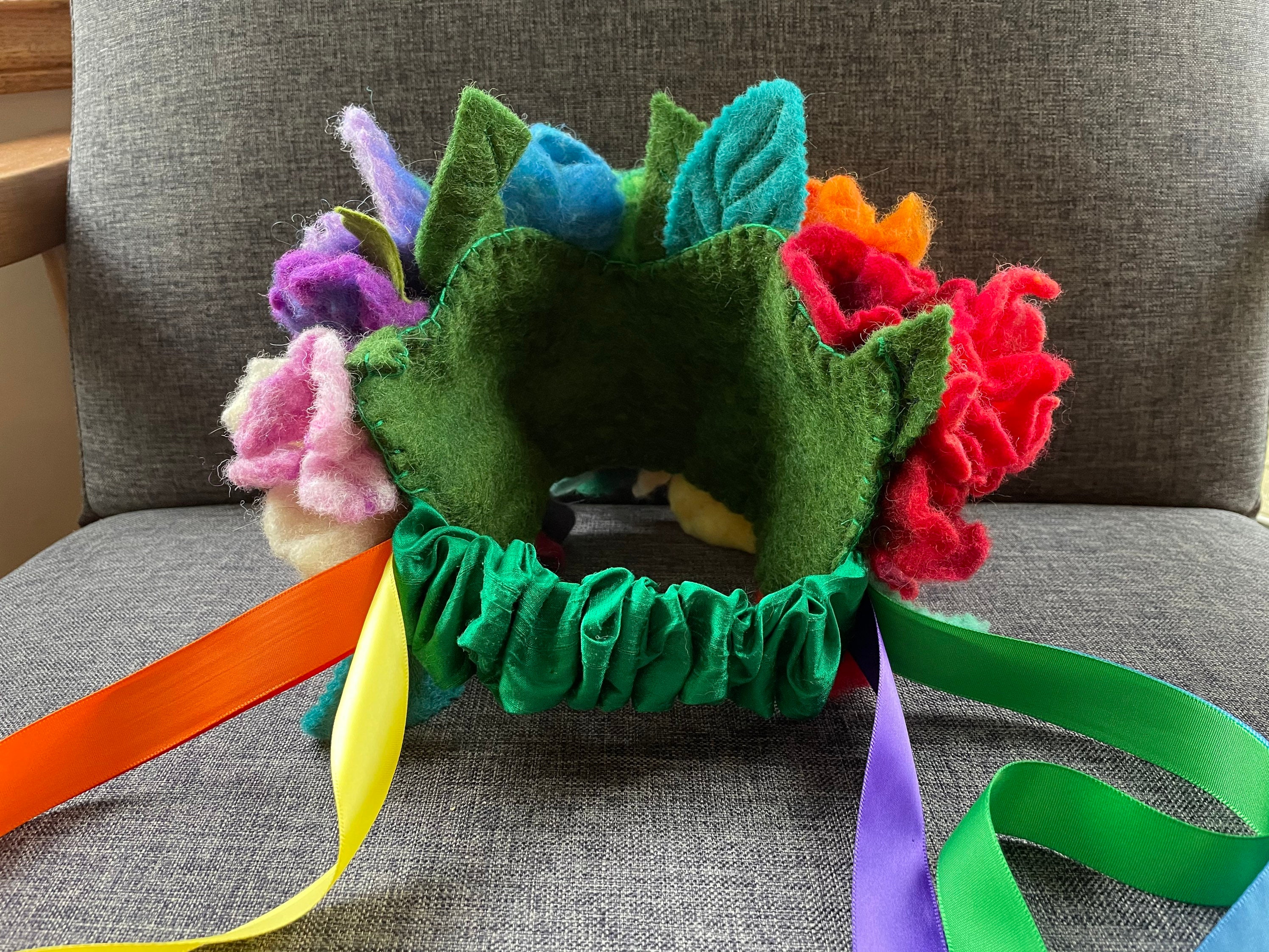 Waldorf May Faire Queen Maypole Crown With Satin Ties and - Etsy