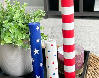 Wooden Firecracker // 4th of July Decor // 4th of July Tiered Tray ...