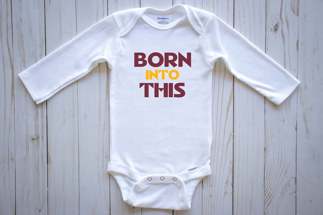 Washington Commanders Baby Onesie: "born Into This" Fan Gift - Etsy