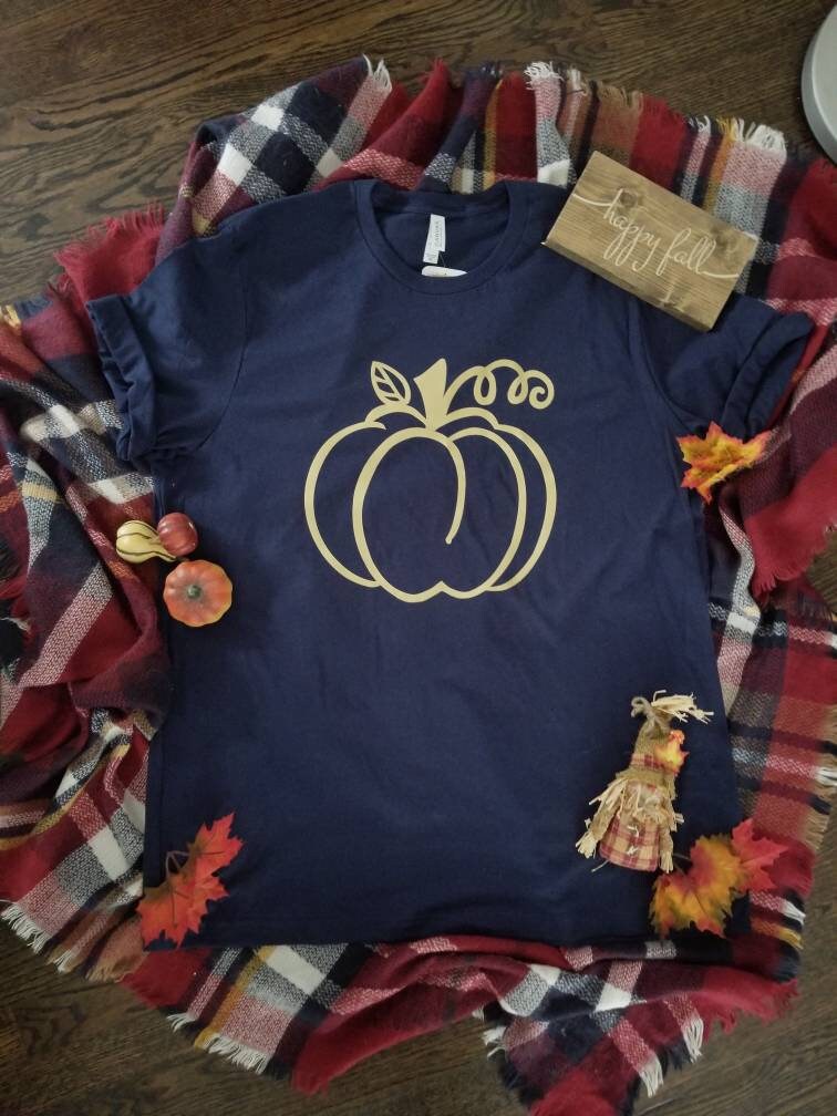 Fall pumpkin short sleeve graphic tee soft fall tee graphic | Etsy