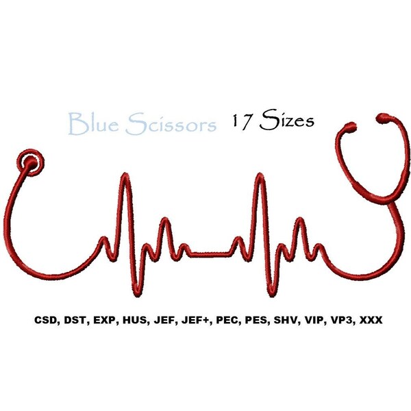 Stethoscope Embroidery Design - Etsy