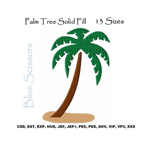 Palm Tree Embroidery Design Tree Embroidery Design Palm Tree | Etsy