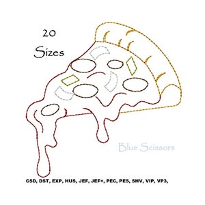 Pizza Slice Embroidery Design Pizza Embroidery Design - Etsy
