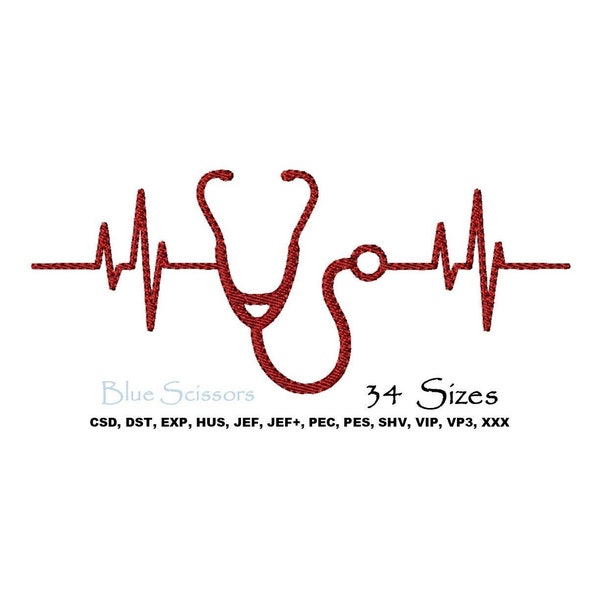 Stethoscope Embroidery Design - Etsy