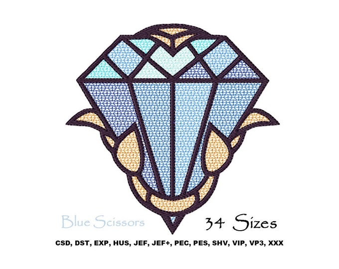 Sparkle Diamond - Fill - Machine Embroidery Design - 7 Sizes, Diamond ...