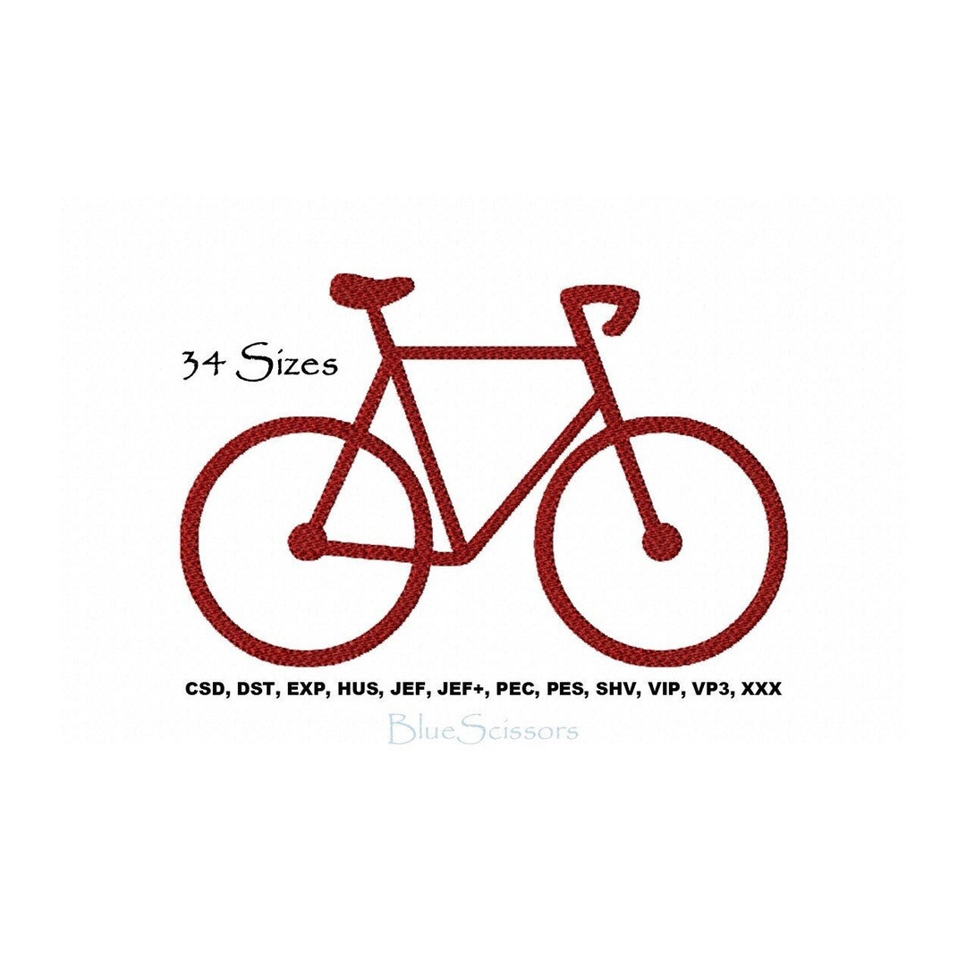 Bicycle Embroidery Design, Bicycle Design, Machine Embroidery Design ...