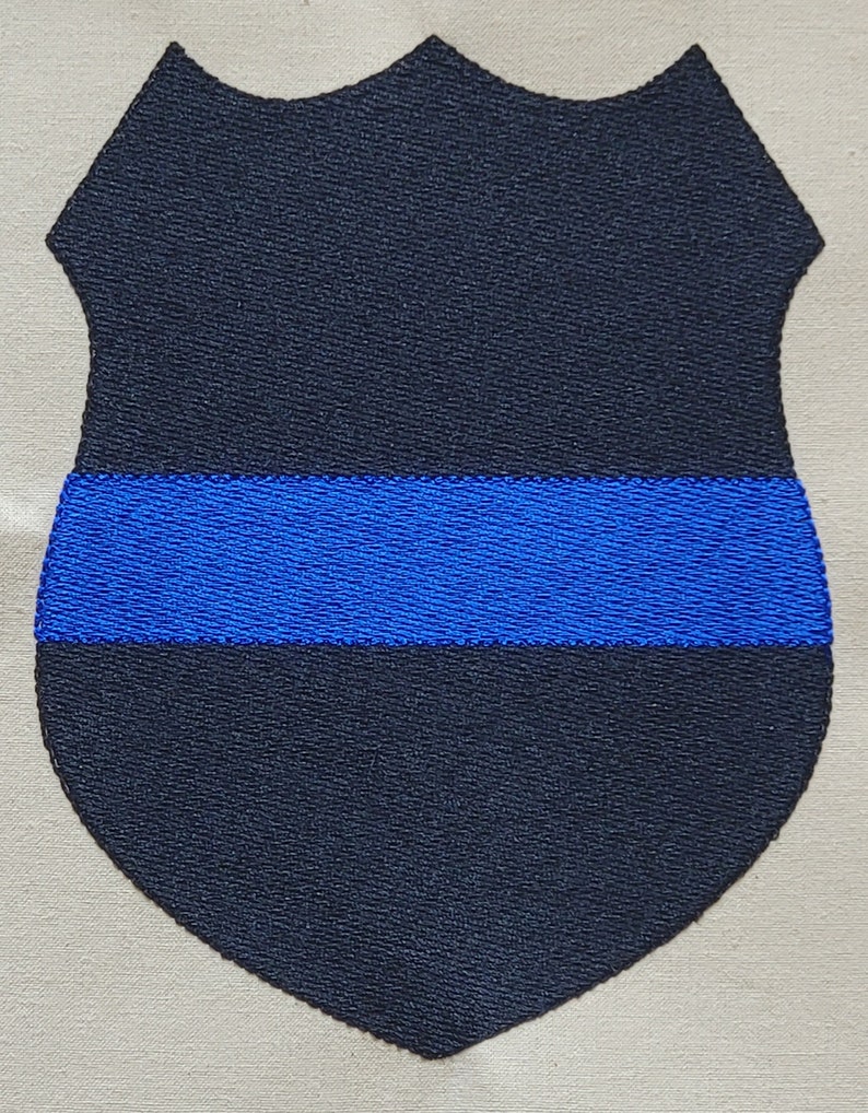 Thin Blue Line Badge Embroidery Design Police Badge - Etsy