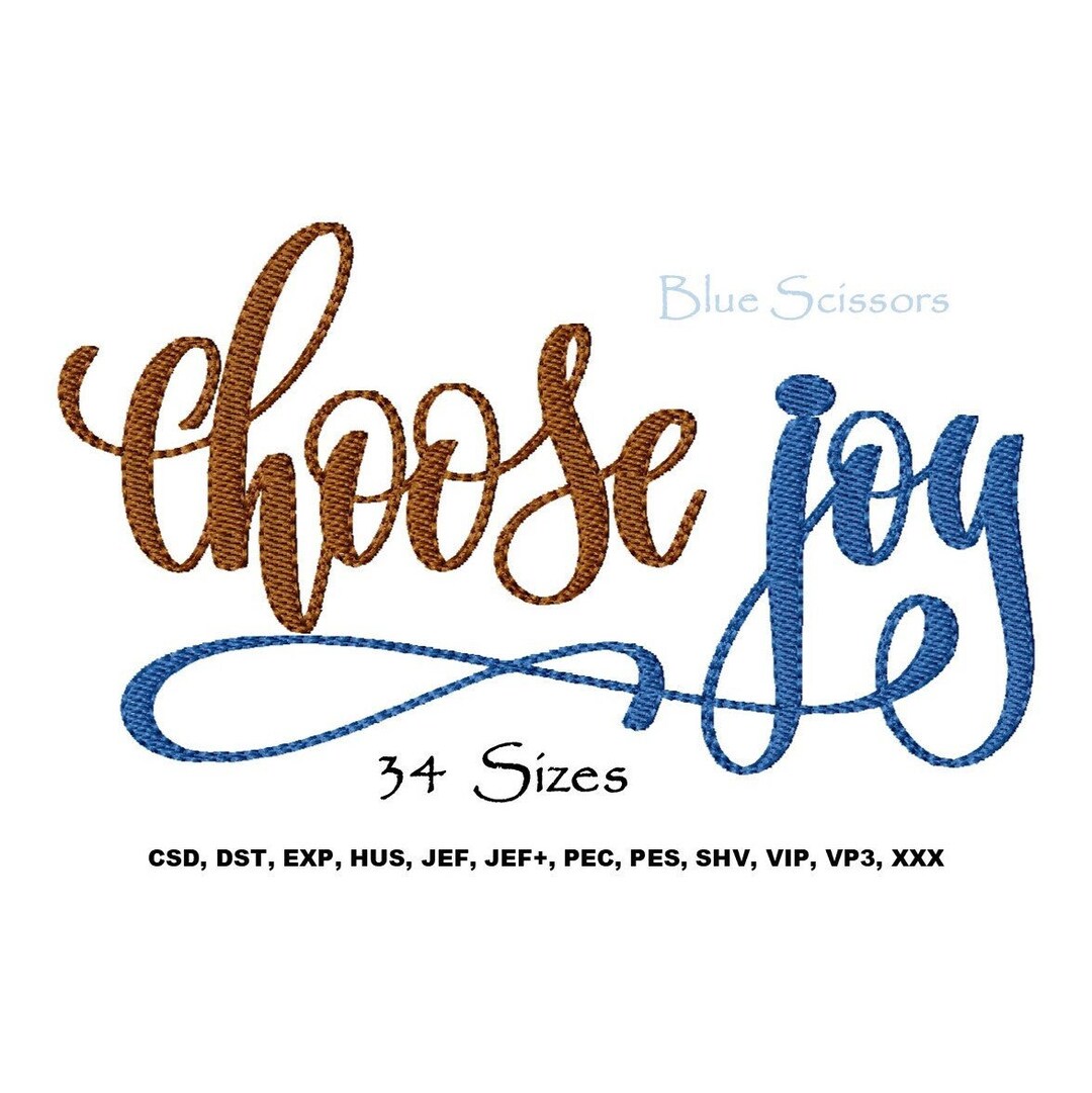 Choose Joy Embroidery Design, Machine Embroidery (digital Download) - Etsy