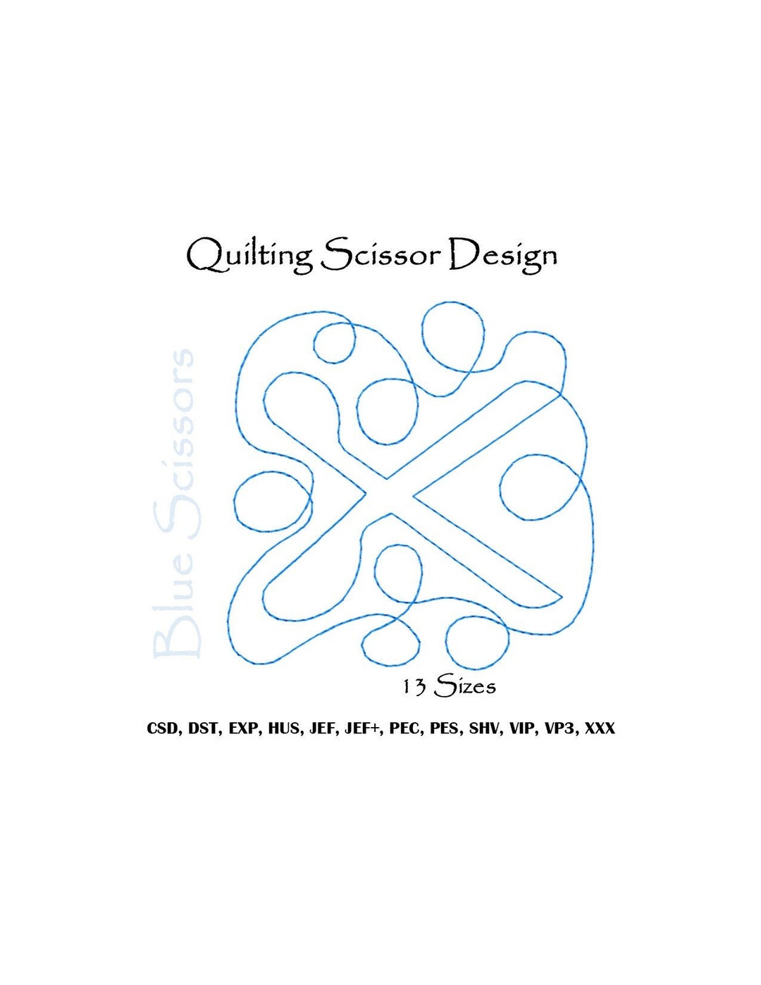 Quilt Block Embroidery Design, Quilting Embroidery Design, Scissor ...