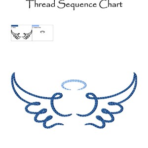 Angel Wings With Halo Embroidery Design, Angel Wings Embroidery Design ...