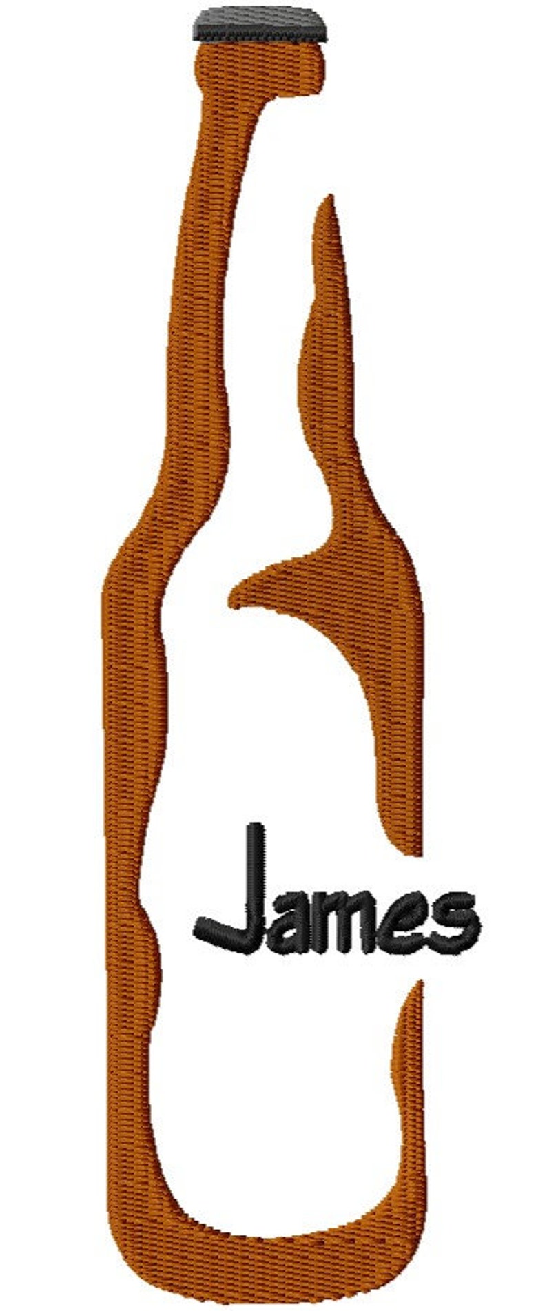 Beer Bottle Embroidery Design Abstract Beer Bottle Embroidery - Etsy