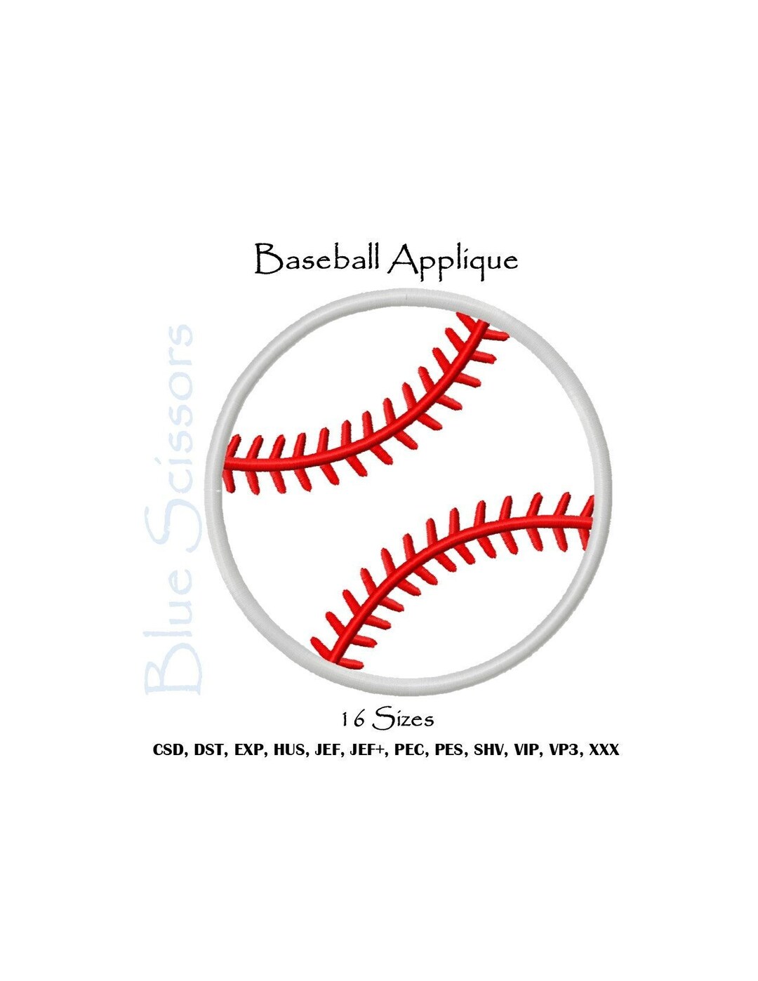 Baseball Applique Embroidery Design (machine Embroidery) - Etsy
