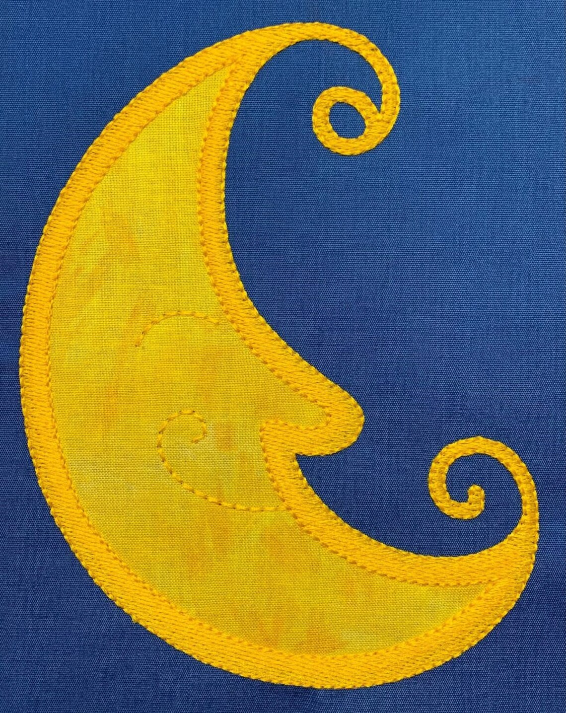 Moon Applique Embroidery Design Applique Moon Embroidery - Etsy