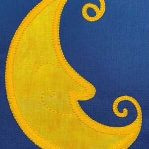 Moon Applique Embroidery Design, Applique Moon Embroidery Design ...