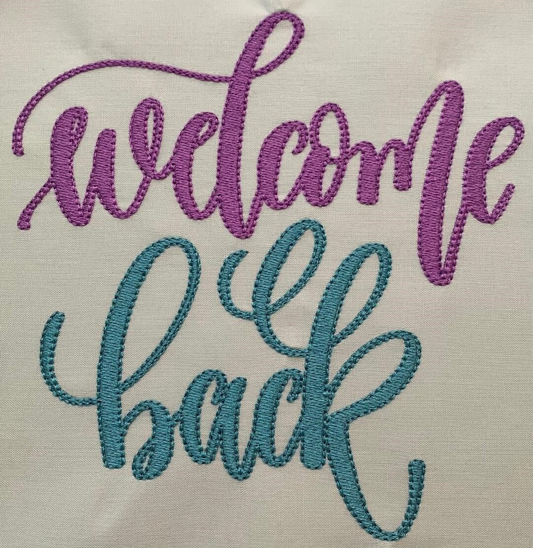 Welcome Back Embroidery Design, Machine Embroidery (digital Download ...