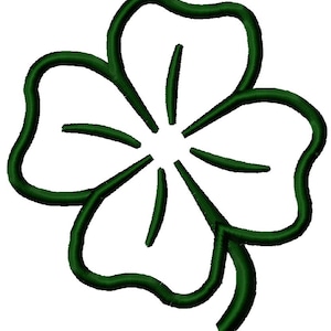 Clover Applique Embroidery Design, Four Leaf Clover Embroidery Design ...