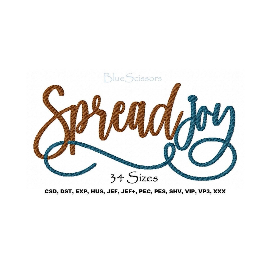 Spread Joy Embroidery Design Embroidery Spread Joy Design - Etsy