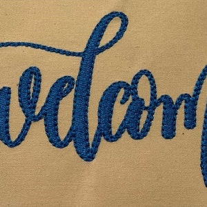 Welcome Embroidery Design, Welcome Embroidery, Machine Embroidery ...