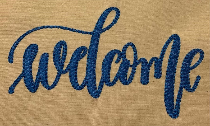 Welcome Embroidery Design Welcome Embroidery Machine - Etsy