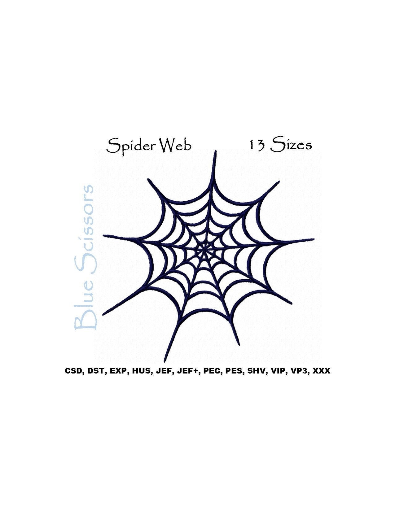 Spider Web Machine Embroidery Design, Halloween Web (sizes 3-6 Inch) - Etsy